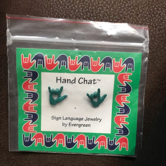 Jewelry | Sign Language I Love You Earringsgreen | Poshmark